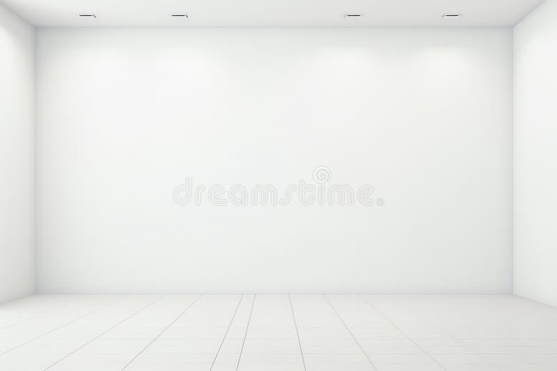 Empty White Light Office Wall for Logo Stock Illustration ...