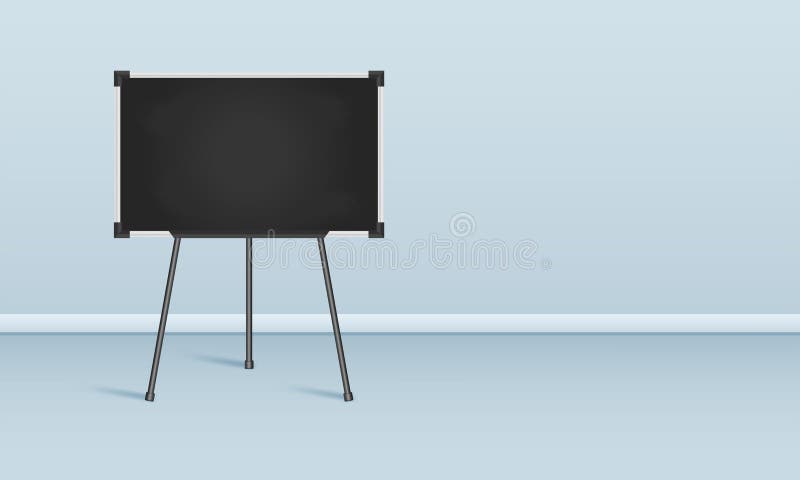 Empty White Marker Presentation Board on the Floor Stand Stock Vector ...