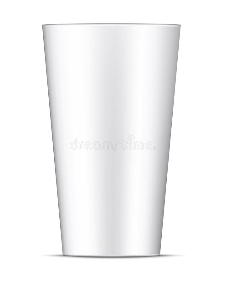 Empty White Matte Glass Cup Isolated with Shadow Stock Vector ...