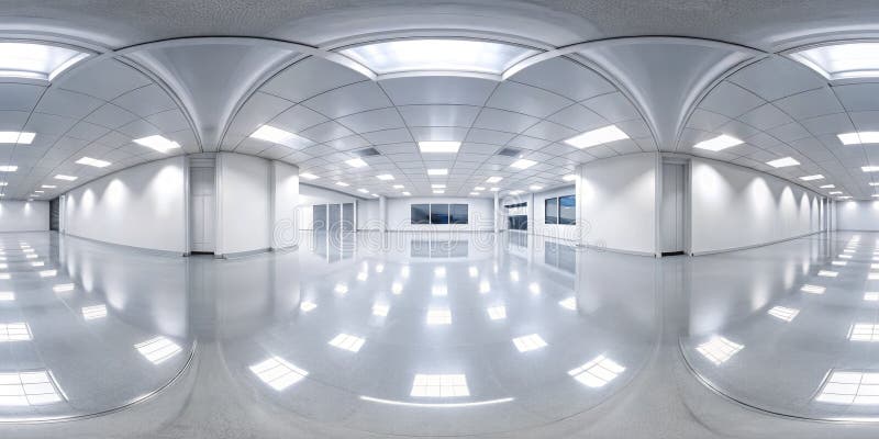 Empty White Metallic Room a Stunning 360 3D Render for Virtual Design ...