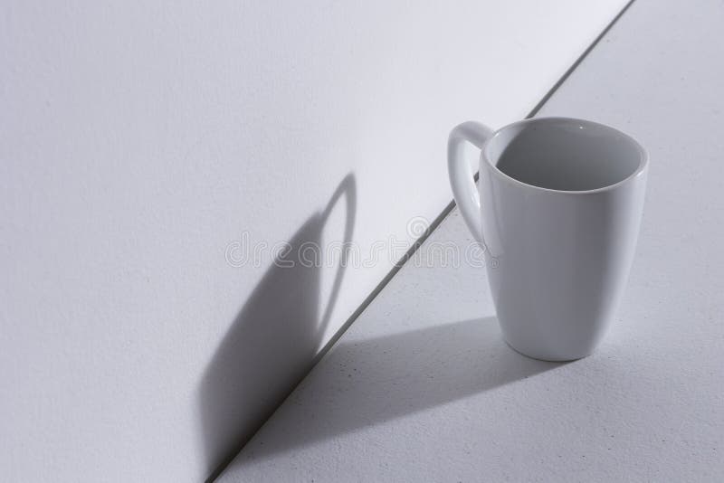 Empty White Mug with Shadow Stock Photo - Image of design, empty: 203647592