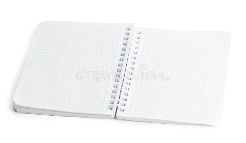Empty White Notepad Isolated on White Background Stock Image - Image of ...