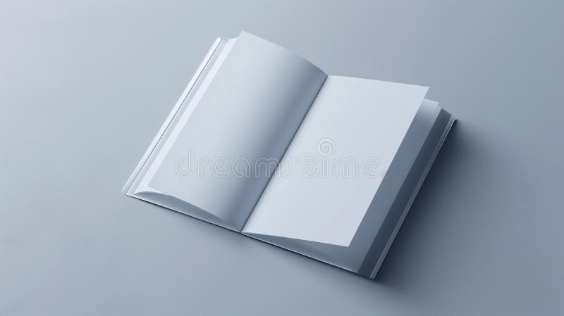 Empty White Open Book Mockup Template Stock Illustration - Illustration ...