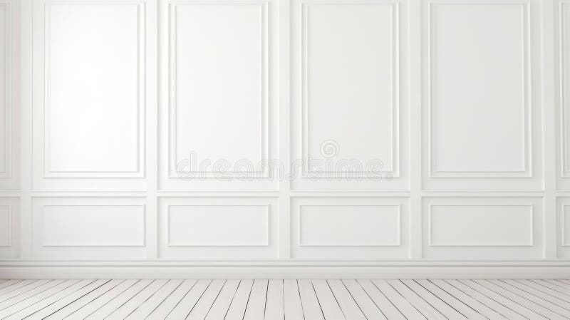 Empty White Panelling Wall Background Stock Photo - Image of house ...