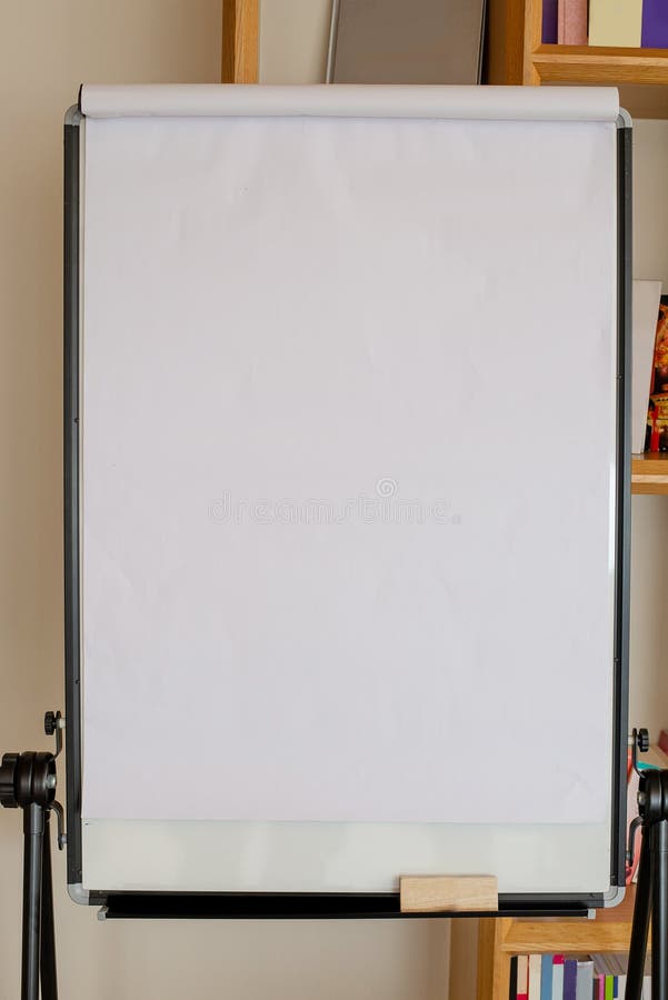 Empty White Paper Flip Chart Stock Image - Image of explain, flipchart ...