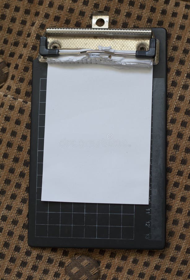 Empty White Paper Menu Note on Clip Board Stock Image - Image of board ...