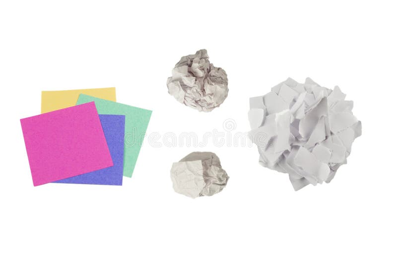 Empty White Paper Pieces Isolated Stock Illustration - Illustration of ...