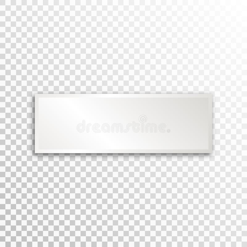 Empty White Paper Plate Base for Text. Simple Rectangle Form Card on ...