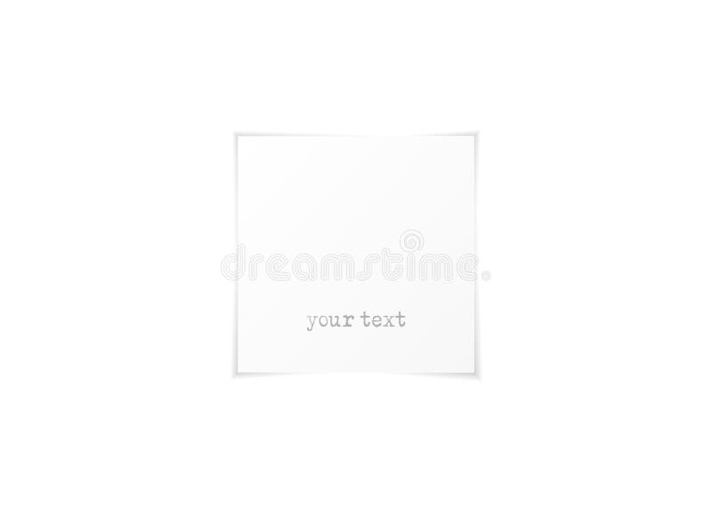 Empty White Paper Sheet with Shadow, Square Shaped Sheet, Write Your ...