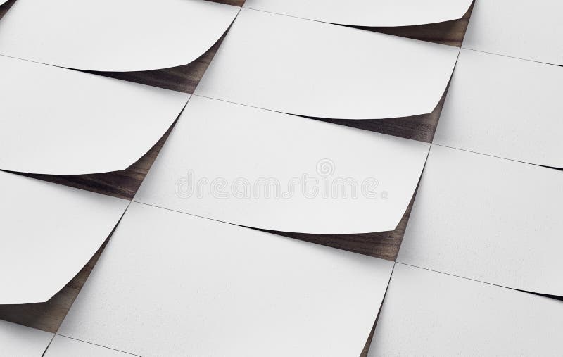 Empty White Paper Stickers on Wooden Surface Texture. Mock Up Concept ...