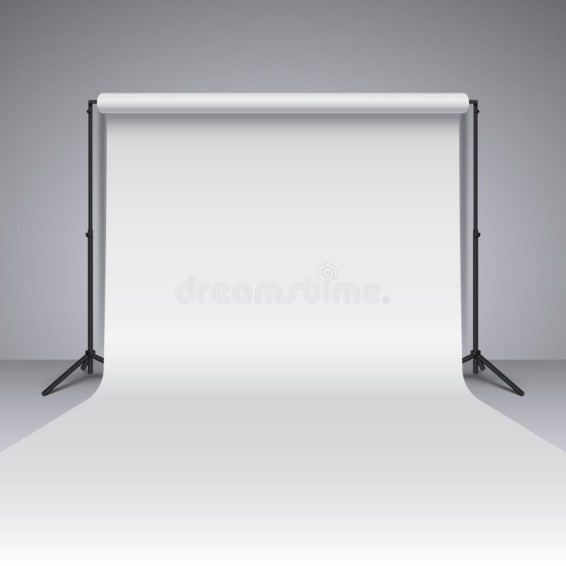Empty White Photo Studio Backdrop. Realistic Photographer Studio ... Empty White Photo Studio Backdrop. Realistic Photographer Studio ...