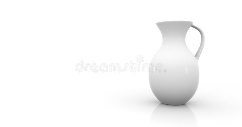 Empty white pitcher water. stock illustration. Illustration of modern ...