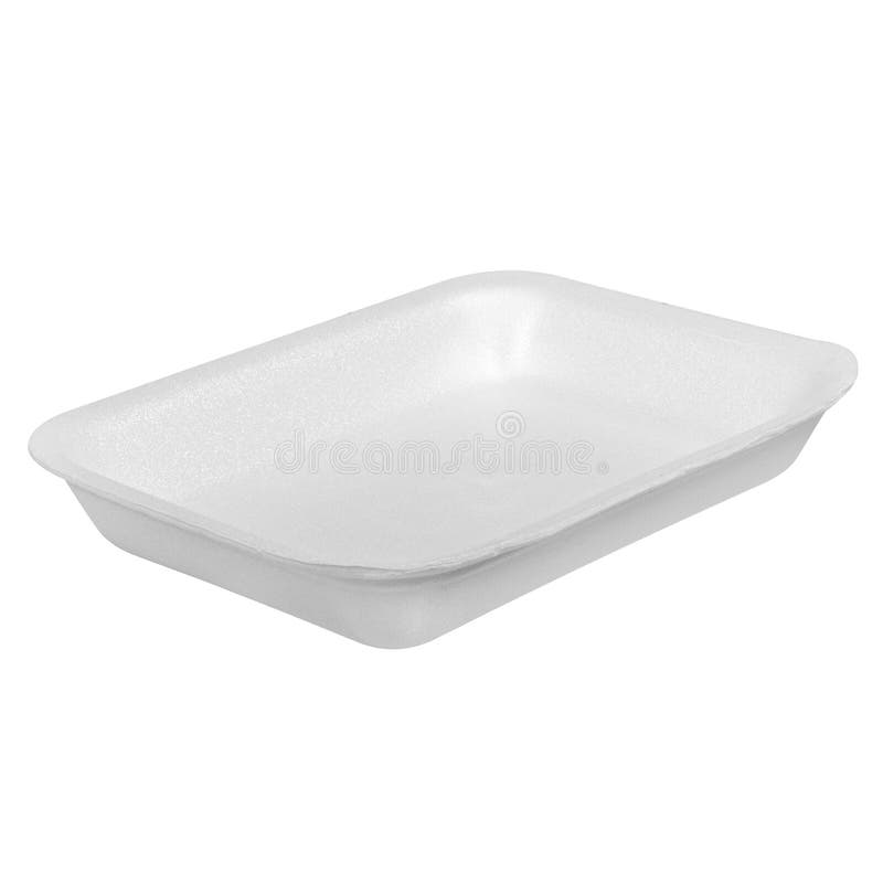 Empty White Plastic New Container for Takeaway or Picnic Food Stock ...