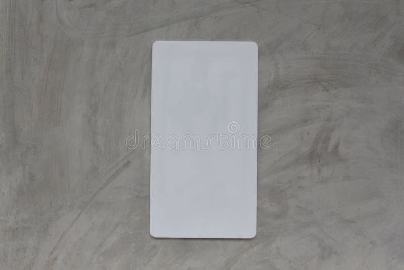 Empty White Plastic Sign on a Vintage Wall Stock Photo - Image of ...