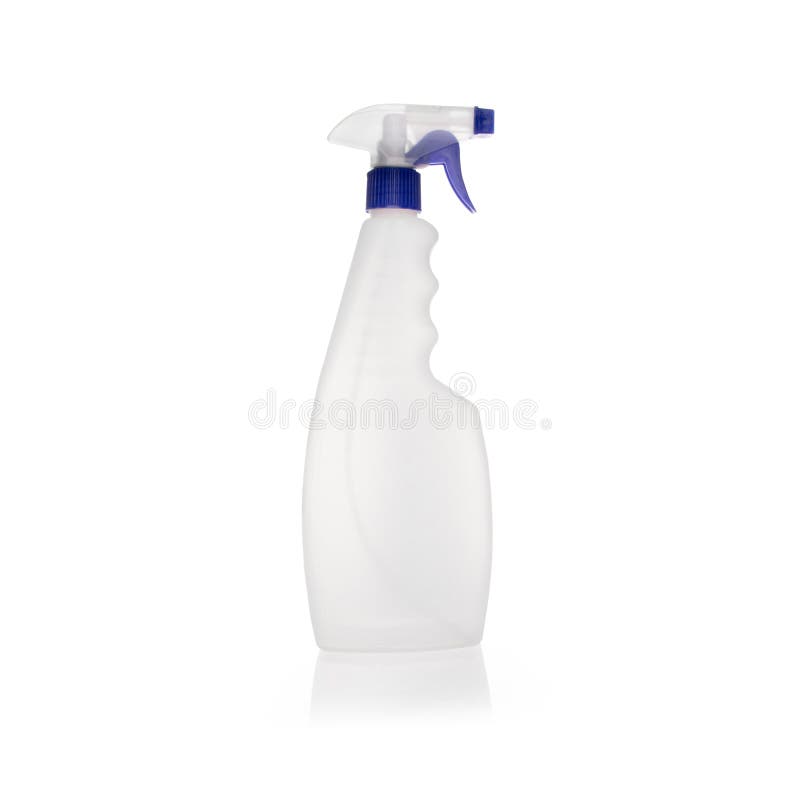 Empty, White Plastic Trigger Spray Bottle Mockup for Cleaning Products ...