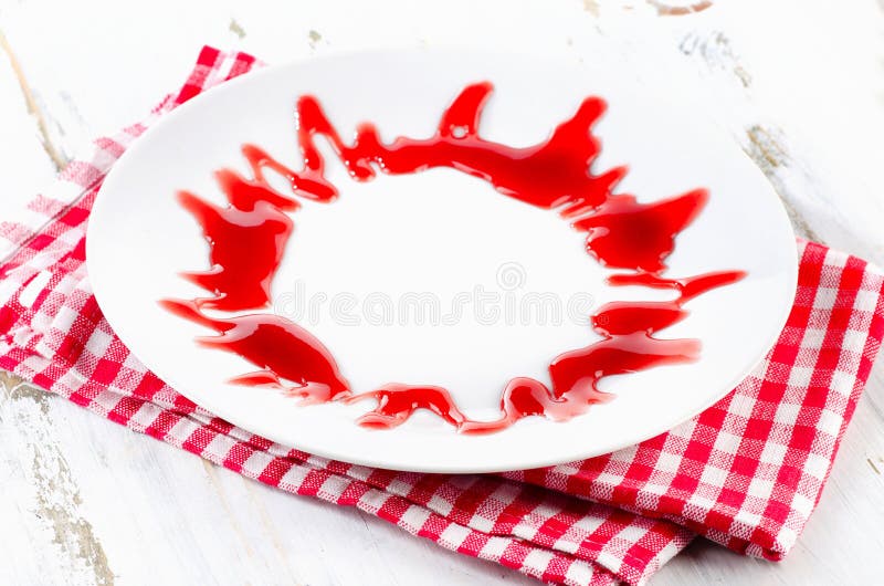 Empty White Plate for Desserts Menu Stock Photo - Image of porcelain ...