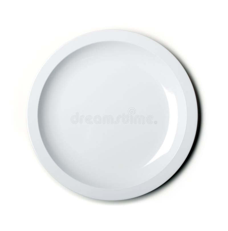 Empty white plate isolated stock photo. Image of kitchenware - 2399832