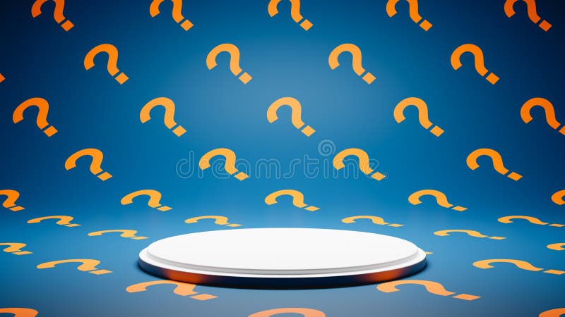 Question Mark in the Room stock illustration. Illustration of problem ...