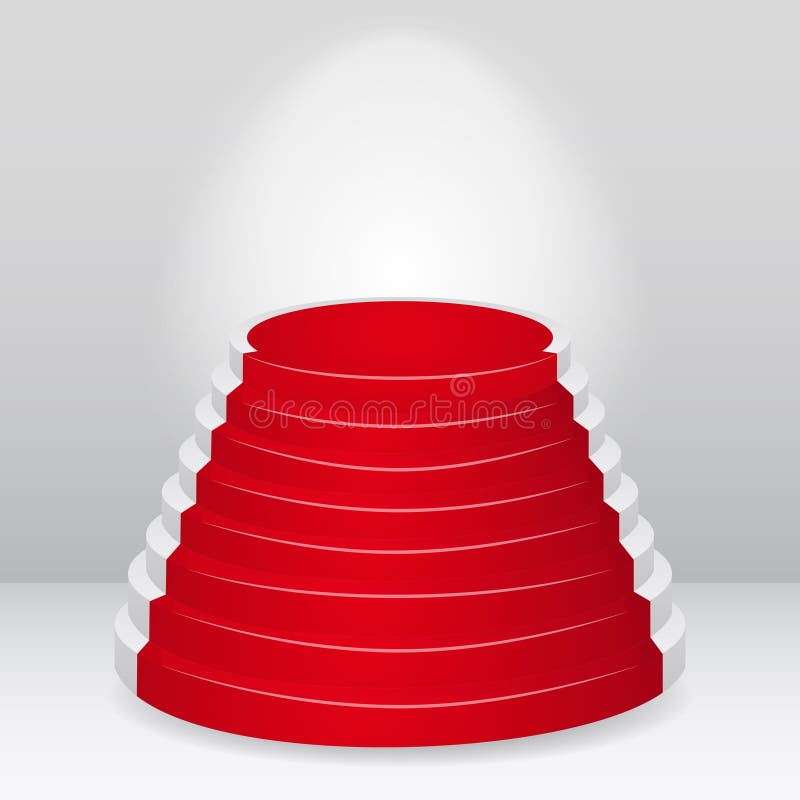 Empty White Podium with Red Carpet Stock Vector - Illustration of ... Empty White Podium with Red Carpet Stock Vector - Illustration of ...
