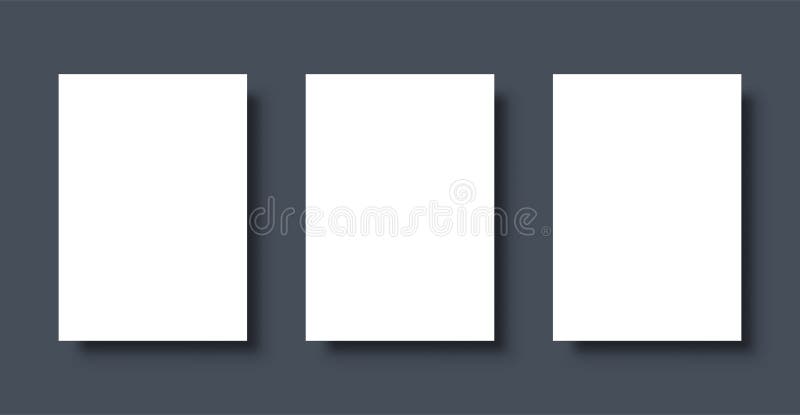 Empty White Poster. Paper Blank Template. Vector Illustration. Stock ...