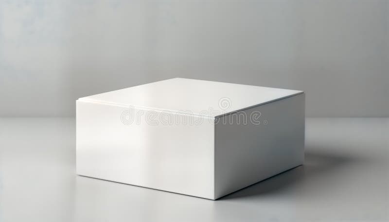 Empty White Rectangle Box Mockup. Product Packaging Template Isolated ...