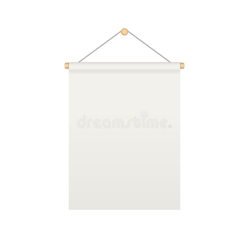 Empty White Rectangle Bunting Pennant. Hanging Realistic Pennant or ...