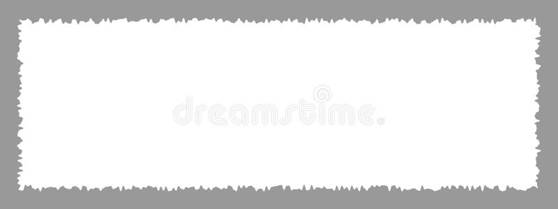 Empty White Rectangle Shape with Torn Edges Isolated on Gray Background ...