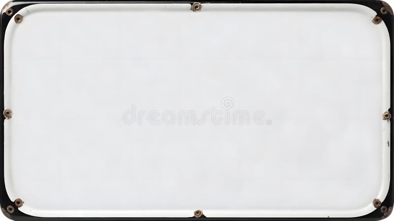 Blank White Rectangular Enamel Sign Stock Illustrations – 9 Blank White ...