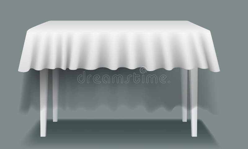 Rectangular Table White Tablecloth Stock Illustrations – 304 ...