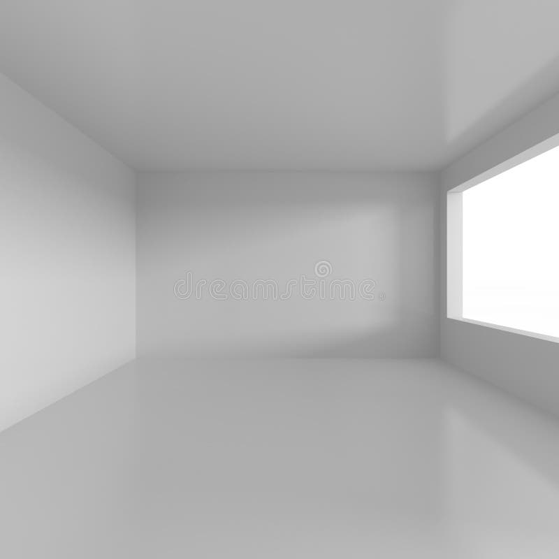 Empty white room stock illustration. Illustration of indoors - 15017580
