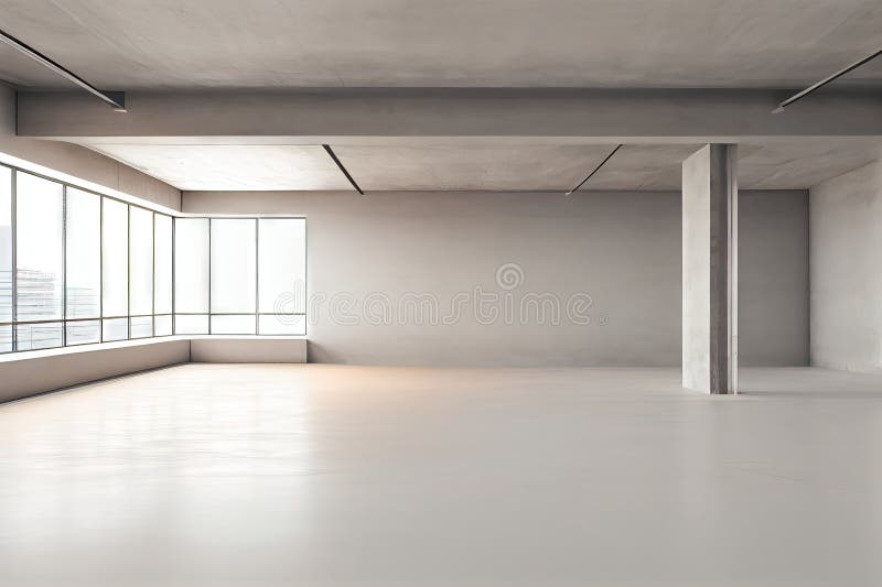 Empty White Room Background, Clean Blank Interior Mockup, Empty Space ...