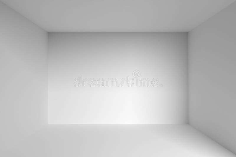 Empty White Room Interior for Design and Decoration. Square Box with ...