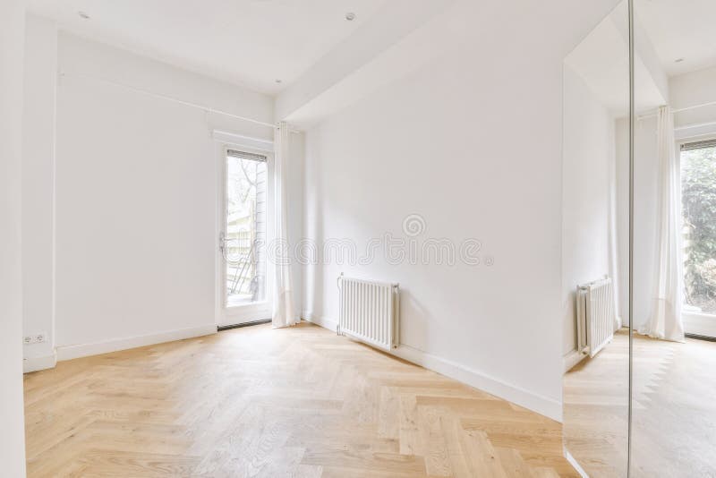 A White Room with a White Crib and a Staircase Stock Image - Image of ...