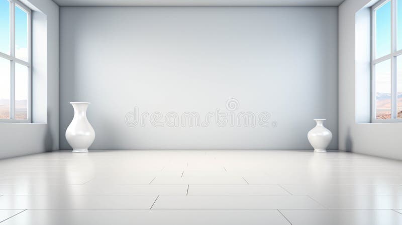 A Empty White Room Picture Close Up Stock Illustration - Illustration ...