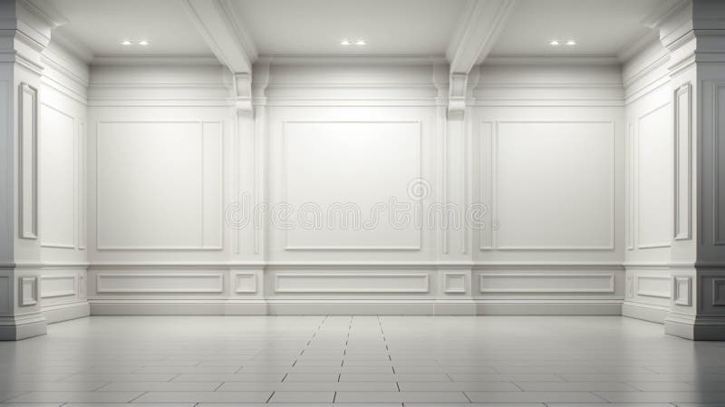 A Empty White Room Picture Close Up Stock Illustration - Illustration ...