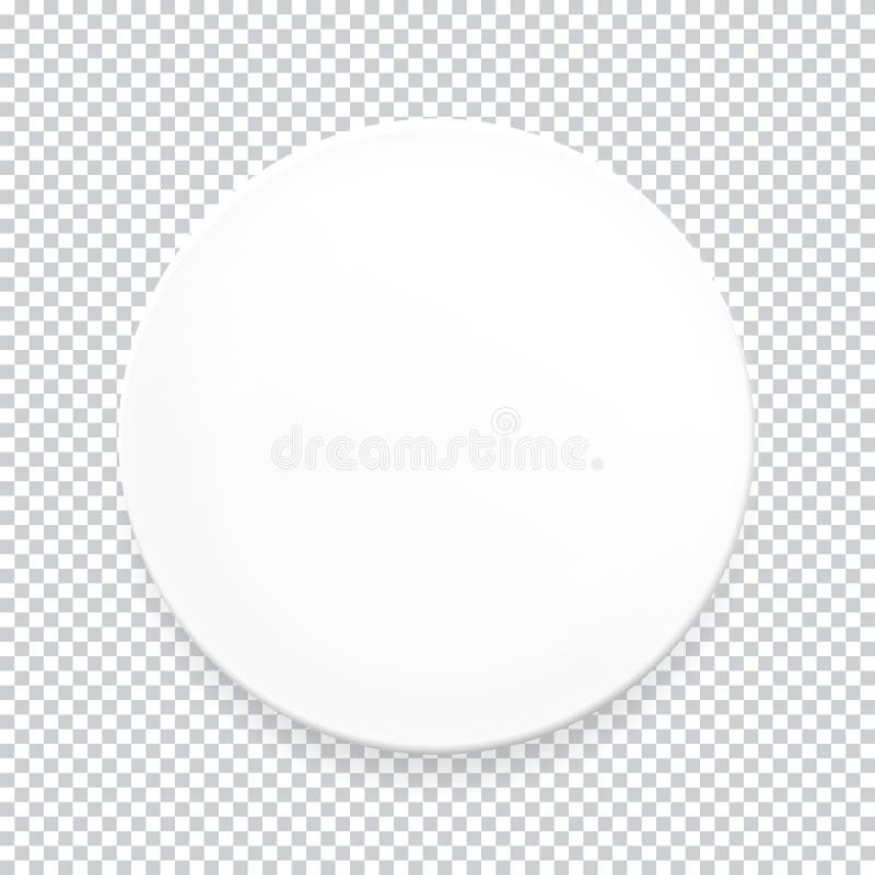 Empty White Round Plate on Transparent Background for Your Design ...
