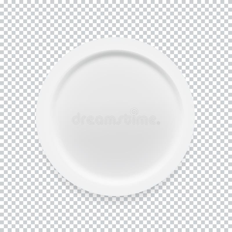 Empty White Round Plate on Transparent Background for Your Design ...