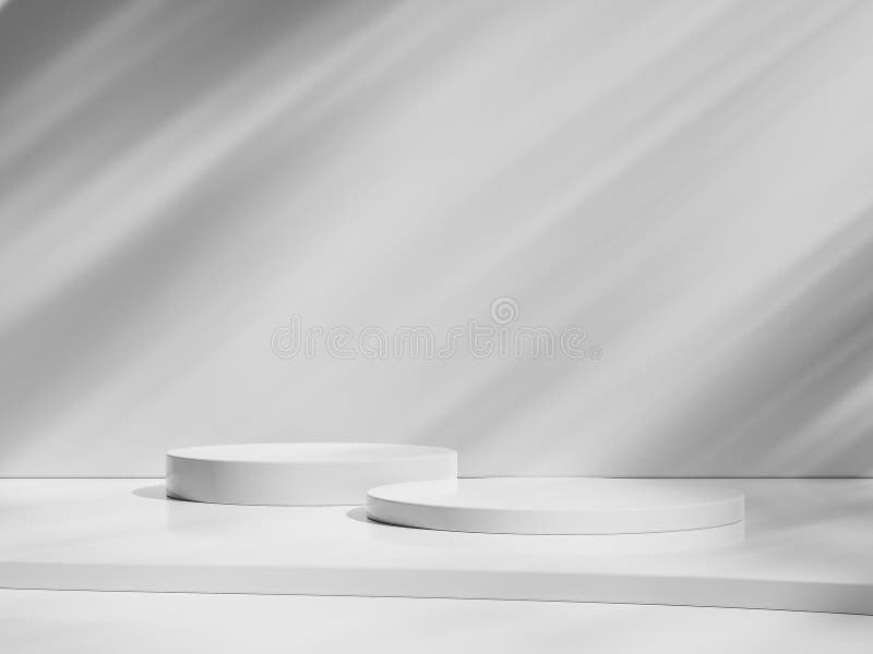 Empty Round Podium, Modern Pedestal and Platform, Stand Stage, Cylinder ...