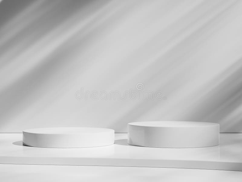 Empty Round Podium, Modern Pedestal and Platform, Stand Stage, Cylinder ...