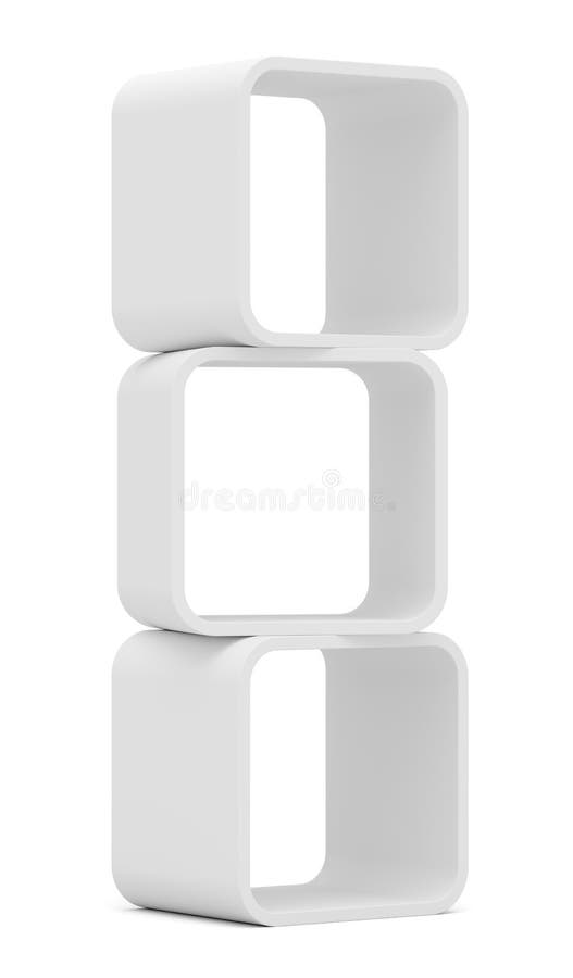 Empty White Museum Podium with Barrier Tape Stock Illustration ...