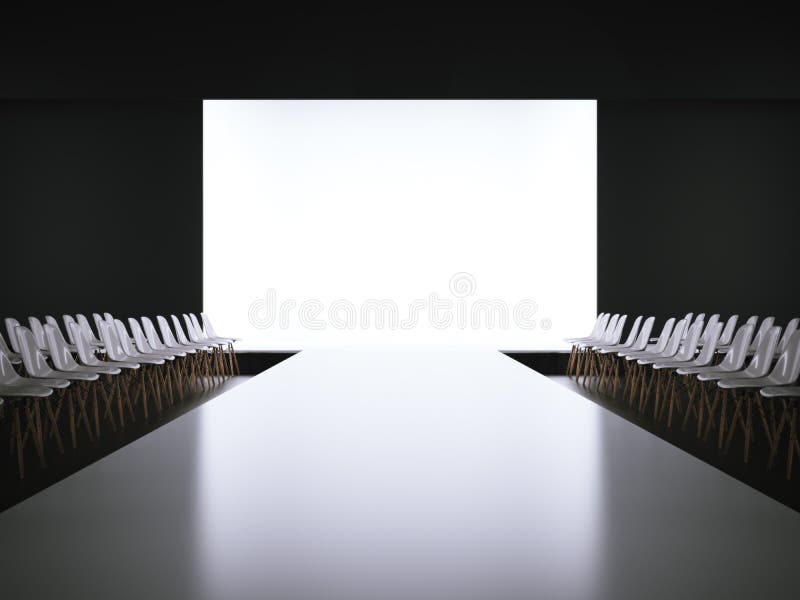 Empty Fashion Show Runway Stage