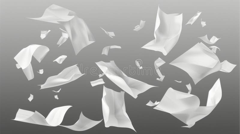 An Empty White Sheets Group Falls and Flies, Scattered Notes with ...