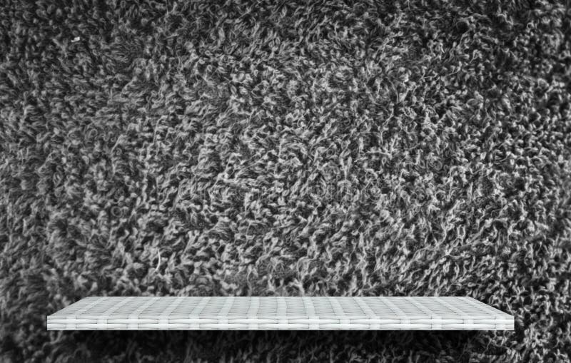 Empty Shelf on Gray Carpet Background for Product Display Stock Photo ...