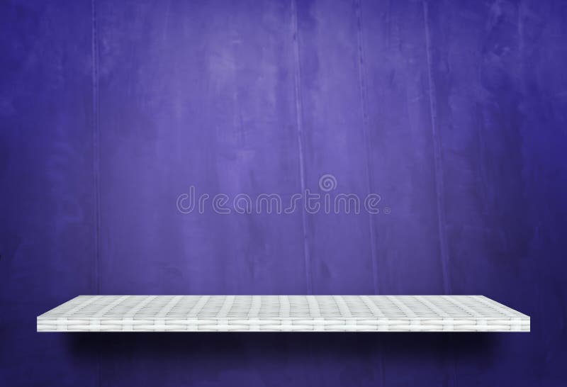 Purple Display Shelf Table Counter with Copy Space for Advertising ...