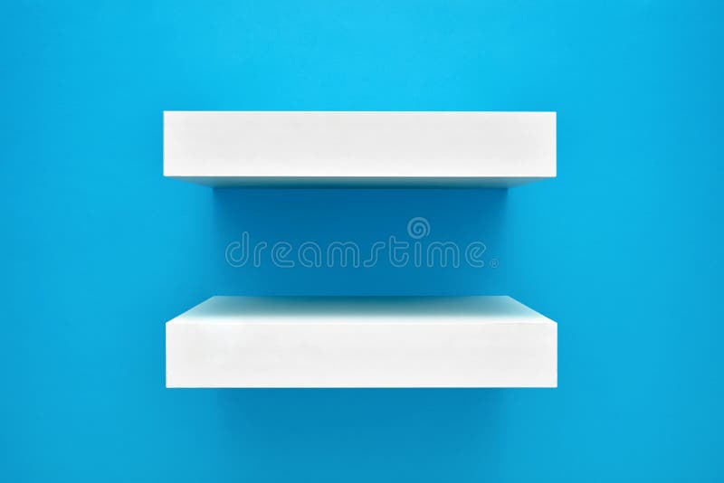 503 Empty White Shelves Blue Background Stock Photos - Free & Royalty ...