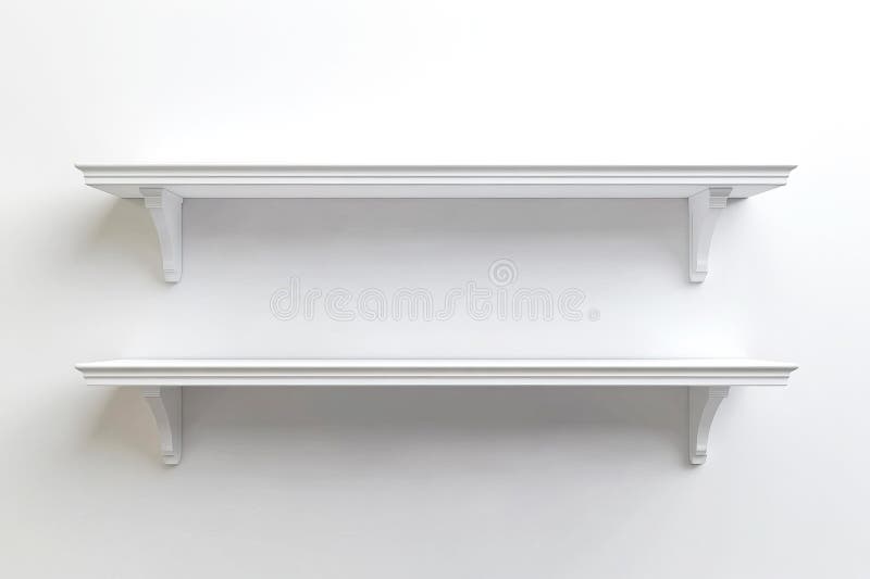 Empty White Shelves Create a Minimalist Interior Design Feature for ...