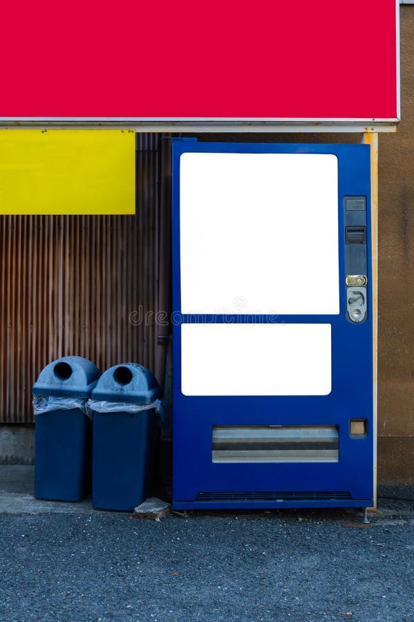 Empty White Shelves of Vending Machine Stock Image - Image of front ...