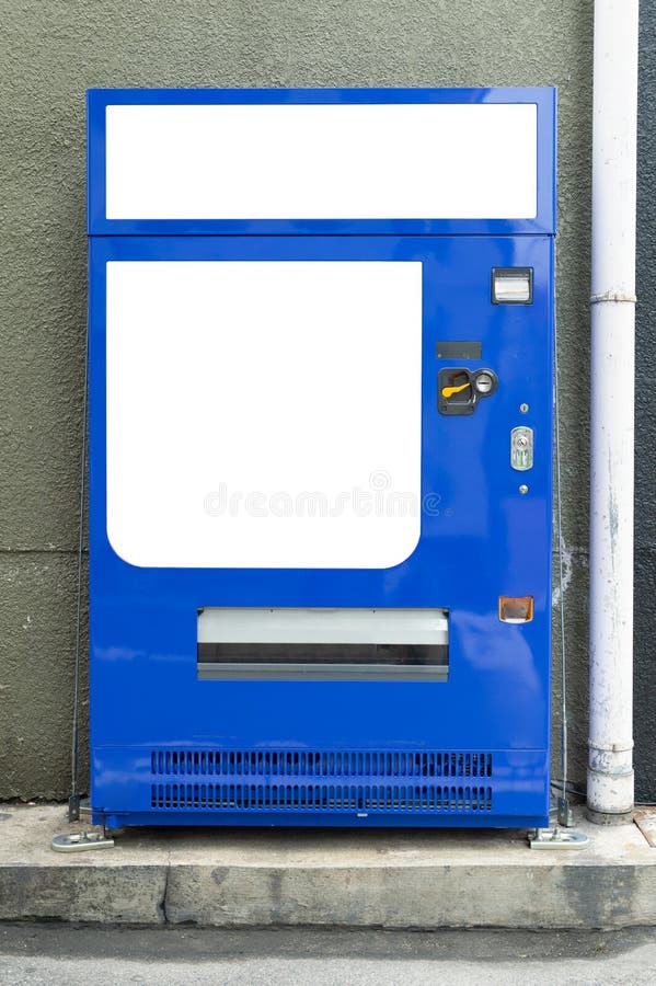 Empty White Shelves of Vending Machine Stock Image - Image of hand ...