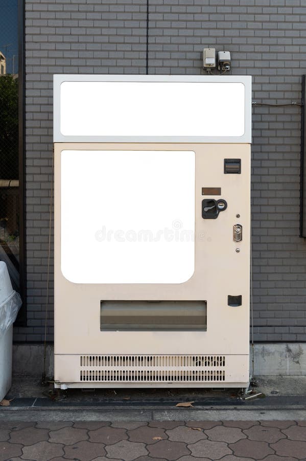 Empty White Shelves of Vending Machine Stock Photo - Image of drink ...