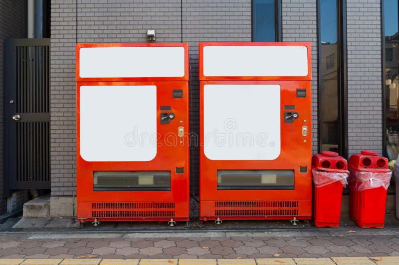 Empty White Shelves of Vending Machine Stock Image - Image of front ...